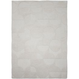Teppich FLAIR RUGS "GIGI", ivor, B:160cm H:8mm L:230cm, Wolle, Teppiche, Teppich, aus 100% Wolle, geometrisches Design, fu&szlig;bodenheizungsgeeignet