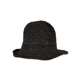 Trucker Cap Urban Classics "Urban Classics Damen Braid Bast Bucket Hat", Herren, Gr. onesize, schwarz, 50% Hanf 20% Jute 30% Textil, unifarben, Caps