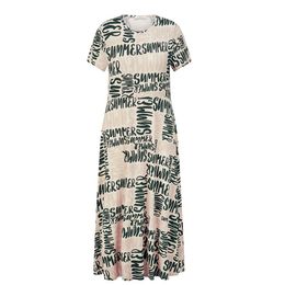 Peter Hahn - Jersey-Kleid mit Rundhals-Ausschnitt, beige, Gr. 46 / L