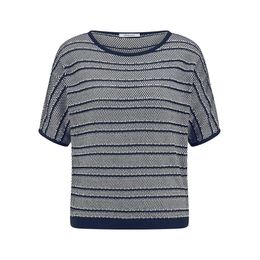 Peter Hahn - Rundhals-Pullover, blau, Gr. 44 / L - Baumwolle