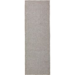 Teppich FLAIR RUGS "SPECKLE WASHABLE", grau, B:78cm H:9mm L:230cm, Oberfl&auml;che: 100% Polyester. R&uuml;ckseite: 38% Jute, 27% Baumwolle, 14% Polyester, 11% Synthetik, 10% sonstige Fasern, Teppiche, Teppich