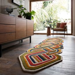 Teppich FLAIR RUGS "LATTICE SHAPED WOOL", terrakotta, B:80cm H:6mm L:300cm, Oberfl&auml;che: 100% Wolle. R&uuml;ckseite: 100% Baumwolle, Teppiche, Teppich