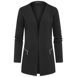 Strickjacke CLOUD 5IVE "CLOUD 5IVE Damen", Damen, Gr. S, schwarz, 95% Polyester, 5% Elasthan, unifarben, normal, V-Ausschnitt, Strickjacken Strickjacke