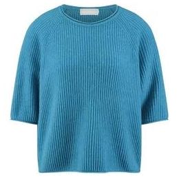 Rundhals-Pullover Kaschmir include blau, 44