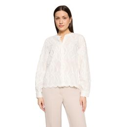 Spitzenbluse Betty Barclay "Damen mit Schmuckkanten", Damen, Gr. 36, rohwei&szlig;, Obermaterial: 100% Baumwolle, figurumspielend normal, Rundhals, Blusen Spitzenbluse