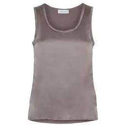 Rundhals-Top Seide St. Emile beige, 40