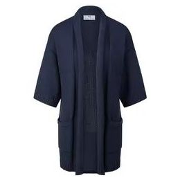 Long-Strickjacke Peter Hahn blau, 46