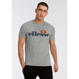 T-Shirt Ellesse "SL PRADO TEE", Herren, Gr. XXL, grau (grau marl), Obermaterial: 100% Baumwolle, Basic schmal h&uuml;ftlang, Rundhals, Shirts T-Shirt
