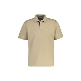 Poloshirt Gant "Poloshirt REGULAR CONTRAST PIQUE RUGGER 1er Pack", Herren, Gr. L, beige (beige (oat beige)), Obermaterial: 96% Baumwolle CO. 4% Elasthan EL., Shirts