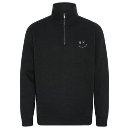 Sweater Clean Cut Copenhagen "Clean Cut Copenhagen Patrick Half-Zip Sweatshirt", Herren, Gr. L, schwarz, 60% Baumwolle, 40% Polyester, unifarben, Sweatshirts Sweater