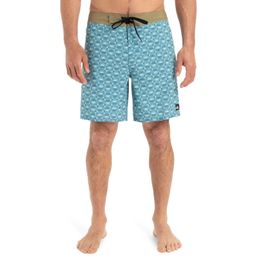 Boardshorts Quiksilver "Surfsilk Straight Leg 18", Herren, Gr. 30S, florever aquifer, bgw6, Obermaterial: 88% Microfaser, 12% Elasthan;, Hosen