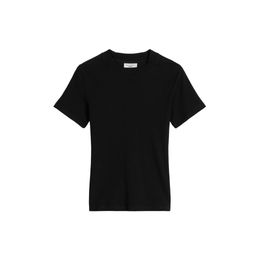 Marc O'Polo T-Shirt MARC O'POLO DENIM "aus elastischem Bio-Baumwolle-Mix", Damen, Gr. XS, schwarz, Obermaterial: 96% Baumwolle, 4% Elasthan, unifarben, Basic, slim fit, Rundhals, Shirts T-Shirt