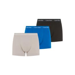 Trunk "TRUNK 3PK", Damen, Gr. L (52), 3 Stk., classic blau, porpoise, schwarz, Jersey, Obermaterial: 95% Baumwolle, 5% Elasthan, Calvin Klein Underwear, k&ouml;rpernah, Unterhosen, mit Calvin Klein Logo-Elastikbund (3 St&uuml;ck)