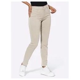 Stretch-Jeans Ascari, Damen, Gr. 25, Kurzgr&ouml;&szlig;en, beige (sand), 91% Baumwolle, 6% Polyester, 3% Elasthan, unifarben, lang, Jeans, Topseller