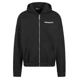 Kapuzensweatshirt DROPSIZE "Dropsize Herren Super Heavy Oversized Crime Zip Hoodie", Herren, Gr. XL, schwarz, 70% Baumwolle, 30% Polyester, Sweatshirts