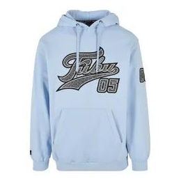 Kapuzensweatshirt Fubu "Fubu Herren FM224-035-1 Varsity Heavy Hoodie", Herren, Gr. S, light blau, 80% Baumwolle, 20% Polyester, Sweatshirts