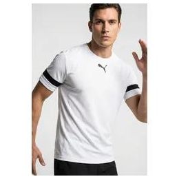 Trainingstop Puma "TEAMRISE JERSEY", Herren, Gr. L, schwarz-wei&szlig; (Puma wei&szlig;, Puma schwarz, Puma wei&szlig;), Netz, Obermaterial: 100% Polyester, unifarben, regular fit normal, Rundhals, Tops, Regular Fit, mit Rundhalsausschnitt, mit Mesh-Details an den &Auml;rmeln