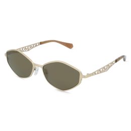 Michael Kors MK1181 GOLD COAST | Damen-Sonnenbrille | Fassung: Randlos, Geometrisch, Metall, Gold Hell | Glasfarbe: Grau
