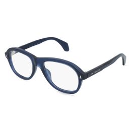 Moncler ME2025U Brille Unisex | Fassung: Vollrand, Quadratisch, Blau Gl&auml;nzend