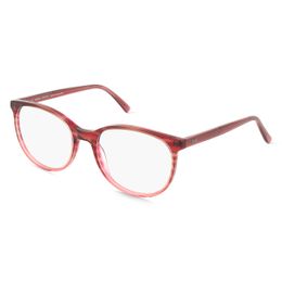 Fielmann LN 003 CL RACHEL Brille Damen | Fassung: Vollrand, Panto, Rot Gestreift