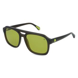 Moncler ME6024 VANTOS | Unisex-Sonnenbrille | Fassung: Vollrand, Quadratisch, Acetat, Gr&uuml;n Transparent | Glasfarbe: Gr&uuml;n