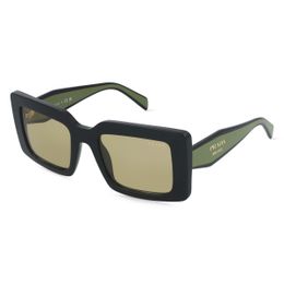 Prada PR D01S | Damen-Sonnenbrille | Fassung: Vollrand, Eckig, Acetat, Schwarz | Glasfarbe: Gelb