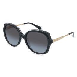Michael Kors MK2273U CANARY ISLANDS | Damen-Sonnenbrille | Fassung: Vollrand, Quadratisch, Kunststoff, Schwarz | Glasfarbe: Grau Verlaufend