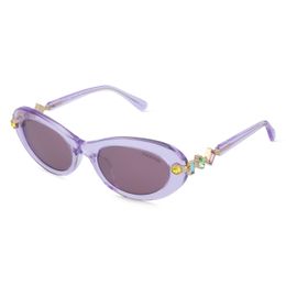 Swarovski SK6042 | Damen-Sonnenbrille | Fassung: Vollrand, Oval, Acetat, Flieder Transparent | Glasfarbe: Violett