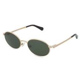 Swarovski SK7033 | Damen-Sonnenbrille | Fassung: Vollrand, Oval, Metall, Gold | Glasfarbe: Gr&uuml;n