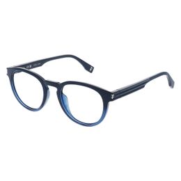Police VPLU54 Brille Herren | Fassung: Vollrand, Panto, Blau Verlaufend