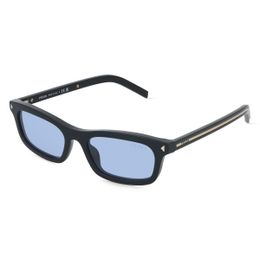 Prada PR D05S | Damen-Sonnenbrille | Fassung: Vollrand, Quadratisch, Acetat, Schwarz | Glasfarbe: Blau Verlaufend