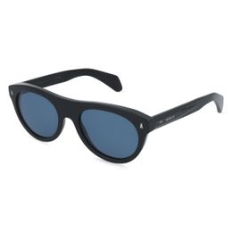 Moncler ME6022U SPLASH | Unisex-Sonnenbrille | Fassung: Vollrand, Oval, Acetat, Schwarz Gl&auml;nzend | Glasfarbe: Blau