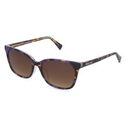 Ralph Lauren RA5348U | Damen-Sonnenbrille | Fassung: Vollrand, Quadratisch, Acetat, Violett Havanna | Glasfarbe: Braun Verlaufend