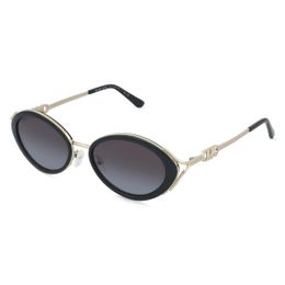 Michael Kors MK1179 KEY WEST | Damen-Sonnenbrille | Fassung: Vollrand, Oval, Metall, Schwarz | Glasfarbe: Grau Verlaufend