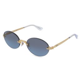 Ray-Ban RB3929 | Unisex-Sonnenbrille | Fassung: Randlos, Oval, Metall, Gold | Glasfarbe: Blau Verlaufend