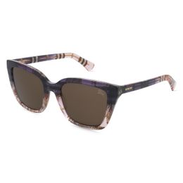 Burberry BE4487 | Damen-Sonnenbrille | Fassung: Vollrand, Quadratisch, Acetat, Rose | Glasfarbe: Braun