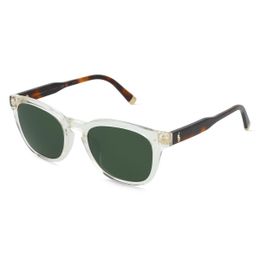 Polo Ralph Lauren PH4242U | Herren-Sonnenbrille | Fassung: Vollrand, Quadratisch, Acetat, Gelb Transparent | Glasfarbe: Gr&uuml;n