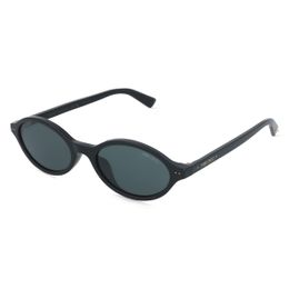 Jimmy Choo JC5068U | Damen-Sonnenbrille | Fassung: Vollrand, Oval, Acetat, Schwarz | Glasfarbe: Grau