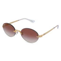 Ray-Ban RB3929 | Unisex-Sonnenbrille | Fassung: Randlos, Oval, Metall, Gold | Glasfarbe: Violett Verlaufend