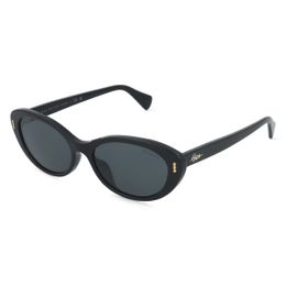 Ralph Lauren RA5350U | Damen-Sonnenbrille | Fassung: Vollrand, Oval, Acetat, Schwarz Gl&auml;nzend | Glasfarbe: Grau