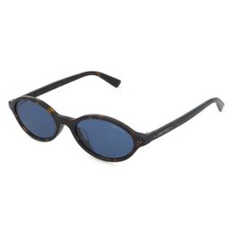 Jimmy Choo JC5068U | Damen-Sonnenbrille | Fassung: Vollrand, Oval, Acetat, Havanna | Glasfarbe: Blau