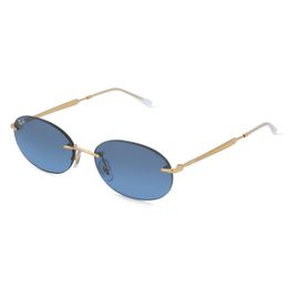 Ray-Ban RB3767 | Unisex-Sonnenbrille | Fassung: Randlos, Oval, Metall, Gold | Glasfarbe: Blau Verlaufend