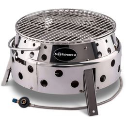 Petromax Atago Kartuschengrill klappbar Edelstahl Durchmesser Grillrost 28 cm / 3,8 kW - Kartuschengrills