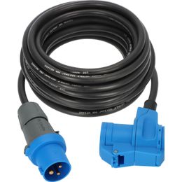 Fa.Brennenstuhl Brennenstuhl CEE Camping Verl&auml;ngerungskabel CEE Stecker auf Winkelkupplung Schutzkontakt Steckdose 230 V / 16 A Schwarz 10 Meter - CEE-Kabel