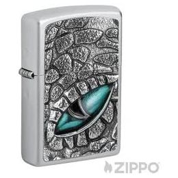 Zippo mit Echsen-Auge detailliertes 3D-Motiv Hochwertiges Sturmfeuerzeug Original