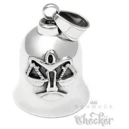Sternzeichen Waage Biker-Bell aus poliertem Edelstahl Horoskop Gl&uuml;cksbringer Geschenk