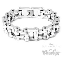 Hochwertiges Motorradketten-Armband aus 316L Edelstahl silber Bikerschmuck Armkette