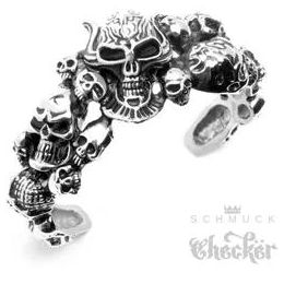 Hochwertiger Edelstahl Herren Armreif Armspange Totenkopf 19 Sch&auml;del Biker Rock