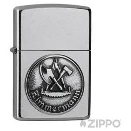 Zimmermann Handwerker Zunftzeichen Original Zippo Benzinfeuerzeug Sturmfeuerzeug