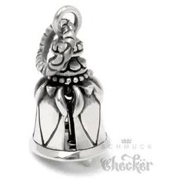 Maigl&ouml;ckchen Bikerbell aus Edelstahl mit floralem Muster Gl&uuml;cksbringer Geschenk